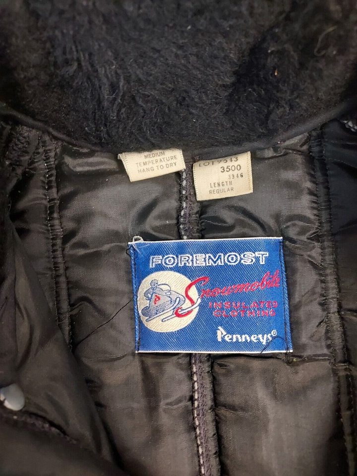 Penneys Foremost Snowmobile Suit Insulated Black Yellow Size 20 M ...