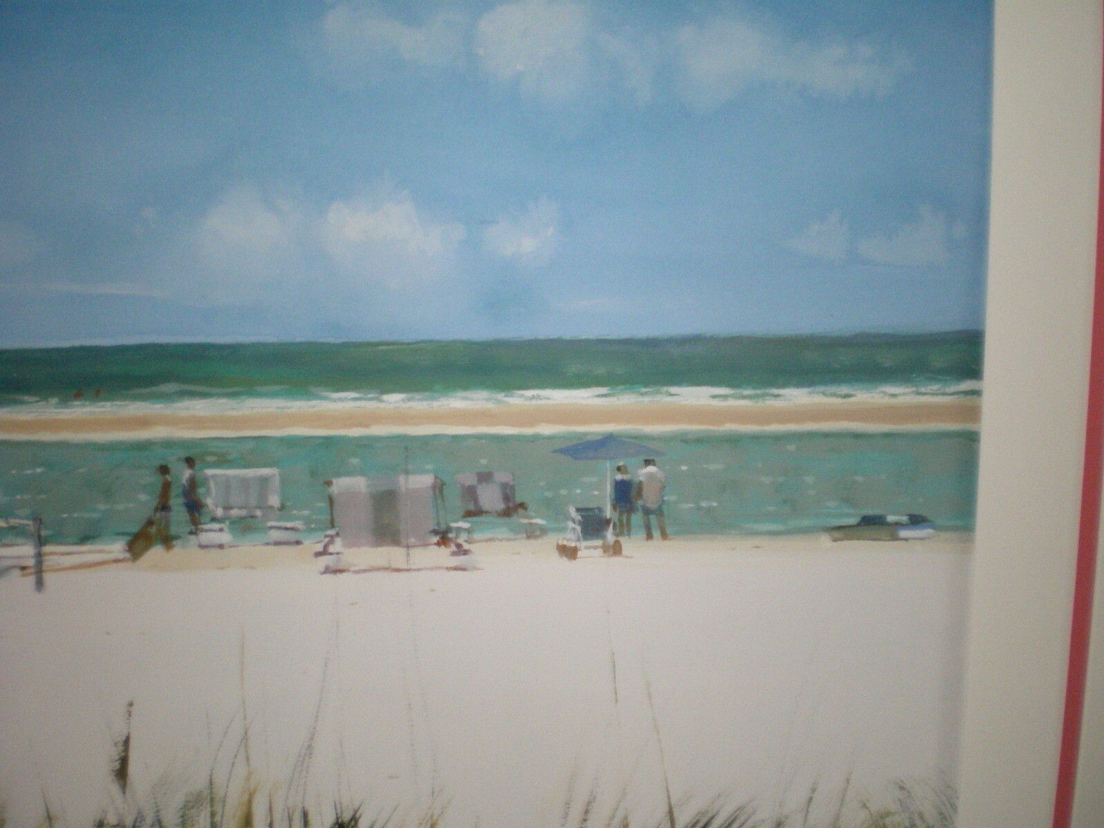 NEIL MURISON English Listed Artist Signed Watercolor Beach Furniture ...