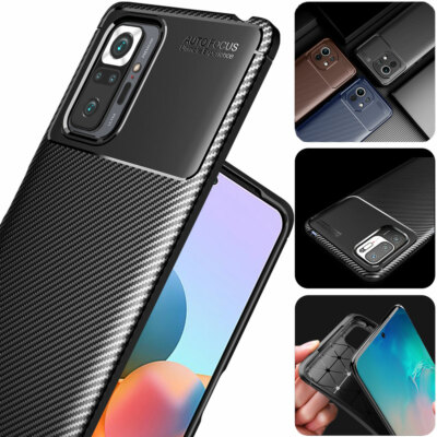 for Xiaomi Redmi Note 10 / 10 Pro / 11 Pro 5G Carbon Fibre Shockproof ...
