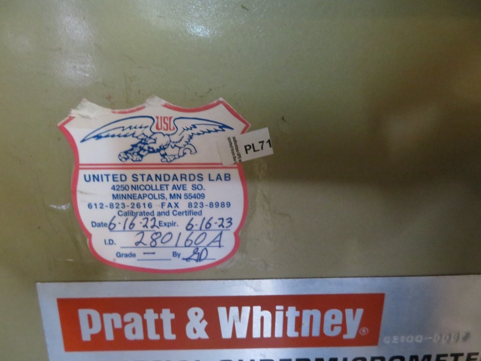Pratt & Whitney MDL C Internal Supermicrometer Measuring Machine 10 ...