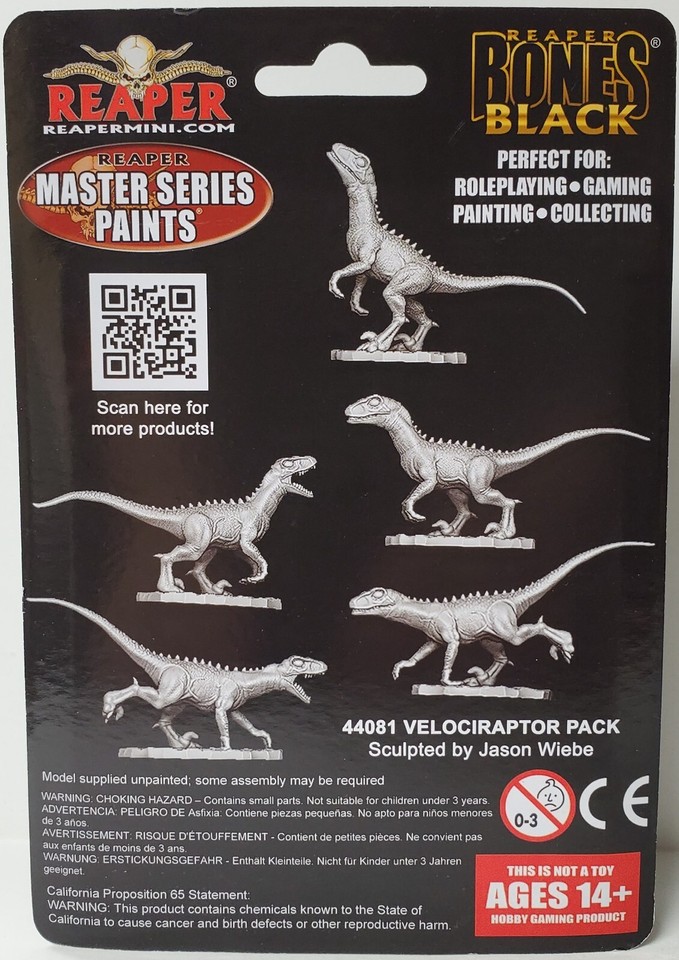 RAPTOR HUNTING PACK Reaper Miniatures Bones Black REM44081 D&D | eBay