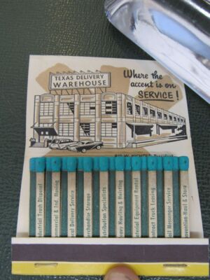 Matchbook - Texas Delivery Service Dallas TX FULL 40 PRINTED STICKS | eBay