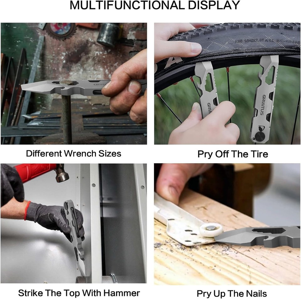 EDC Pry Bar Multitool with Bi-Directional Ratchet Screwdriver ...