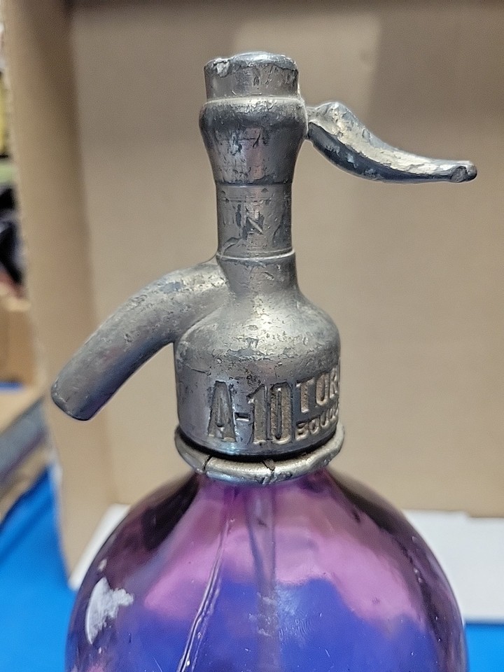 Vintage Pre-40's Argentina Miguel Mazcuz Seltzer Bottle. Purple | eBay