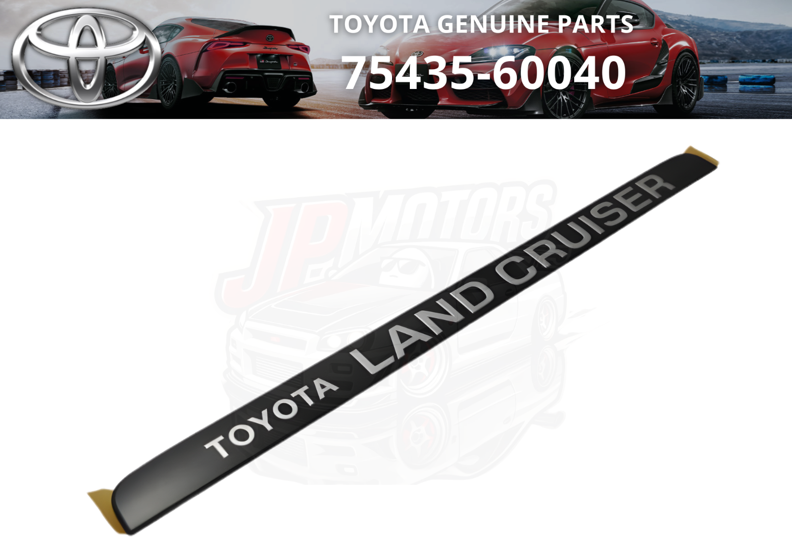 TOYOTA LAND CRUISER 80 Series Genuine Rear Hatch Emblem Nameplate 75435 ...