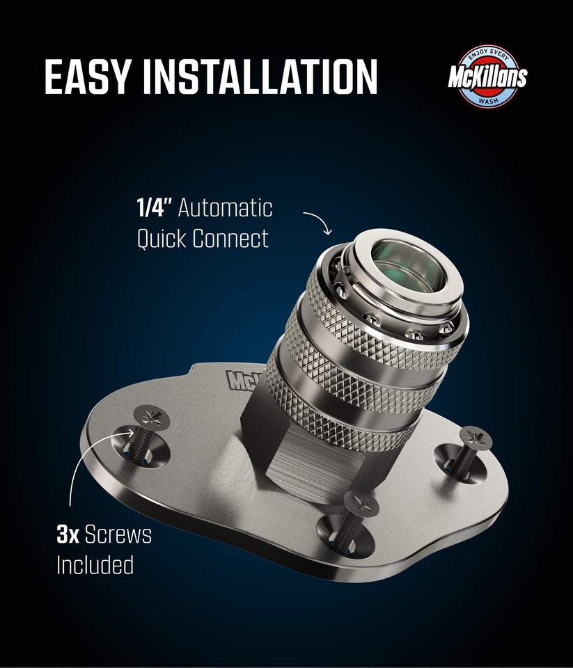 Automatic Foam Cannon Mount - 304 Stainless Steel - Automatic Quick Connect | eBay