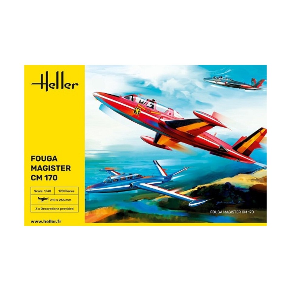 Heller Model Kit 1/48 Fouga Magister CM170 Aircraft New | eBay