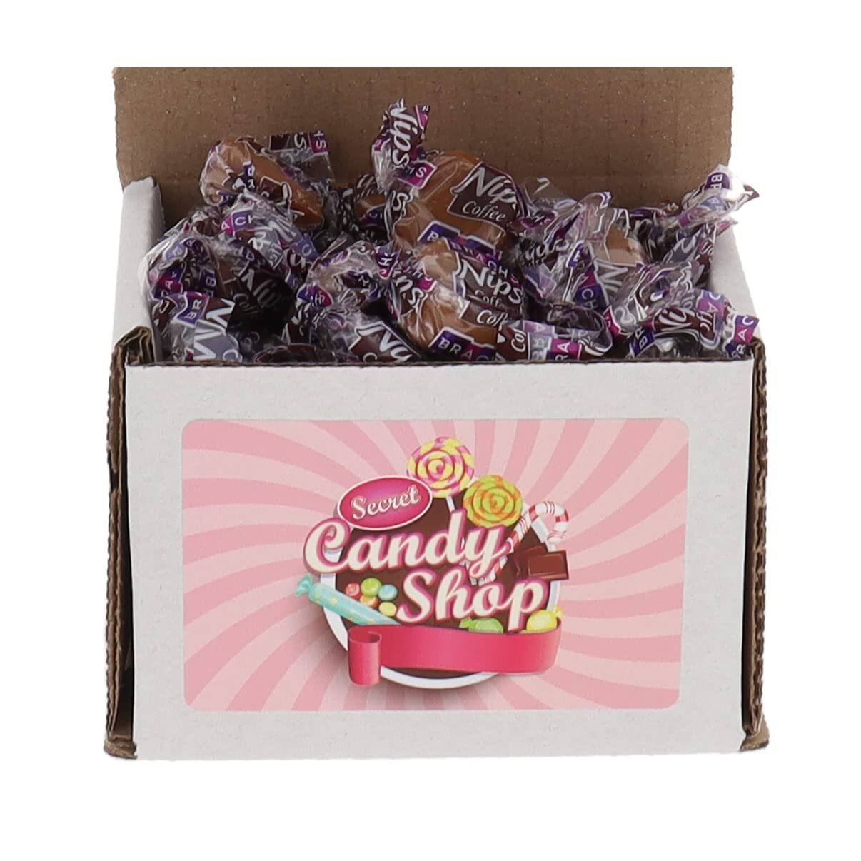 Nips Hard Candy Bulk in Box, Caramel, Coffee, or Butter Rum, Pack of 25 ...
