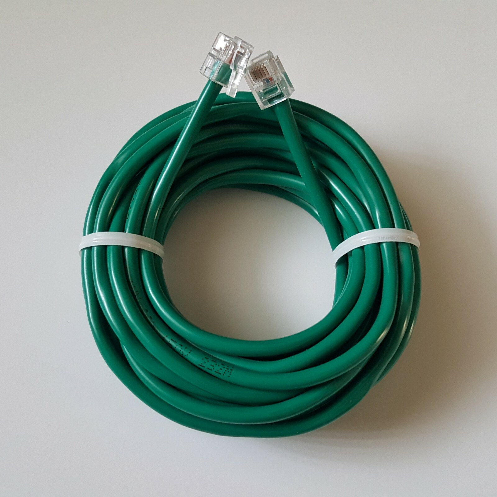 RJ11 RJ12 CAT5e Green DSL Telephone Data Cable for Centurylink, AT$T ...