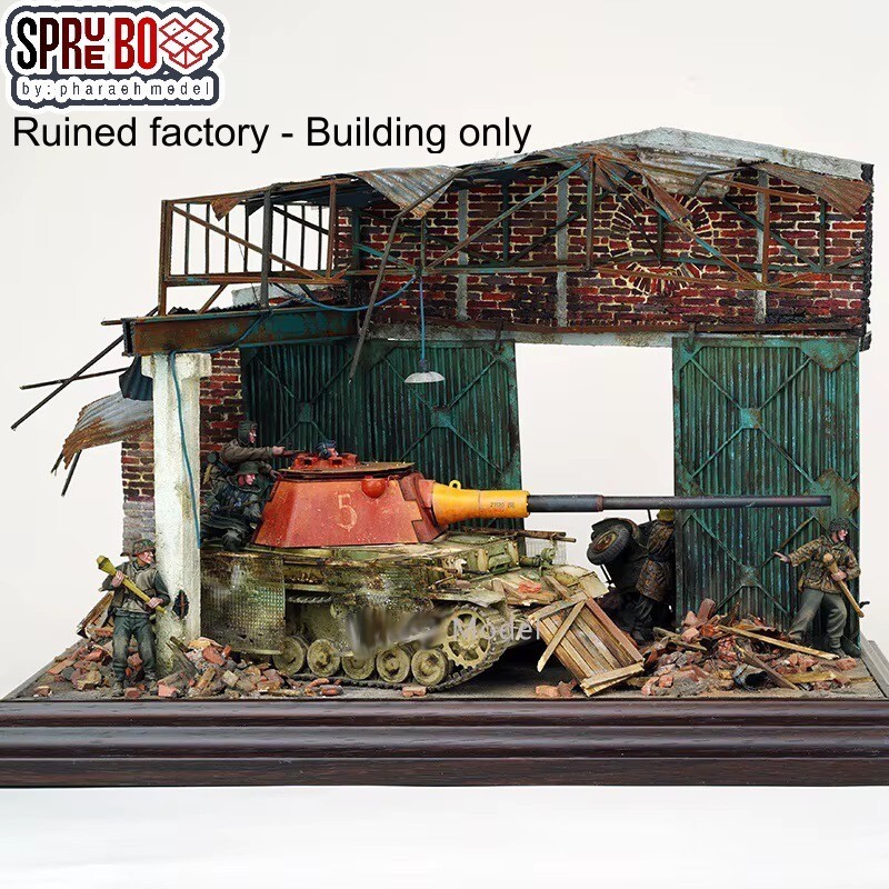 1/35 diorama Ruined factory building assembly kit (Building only) | eBay