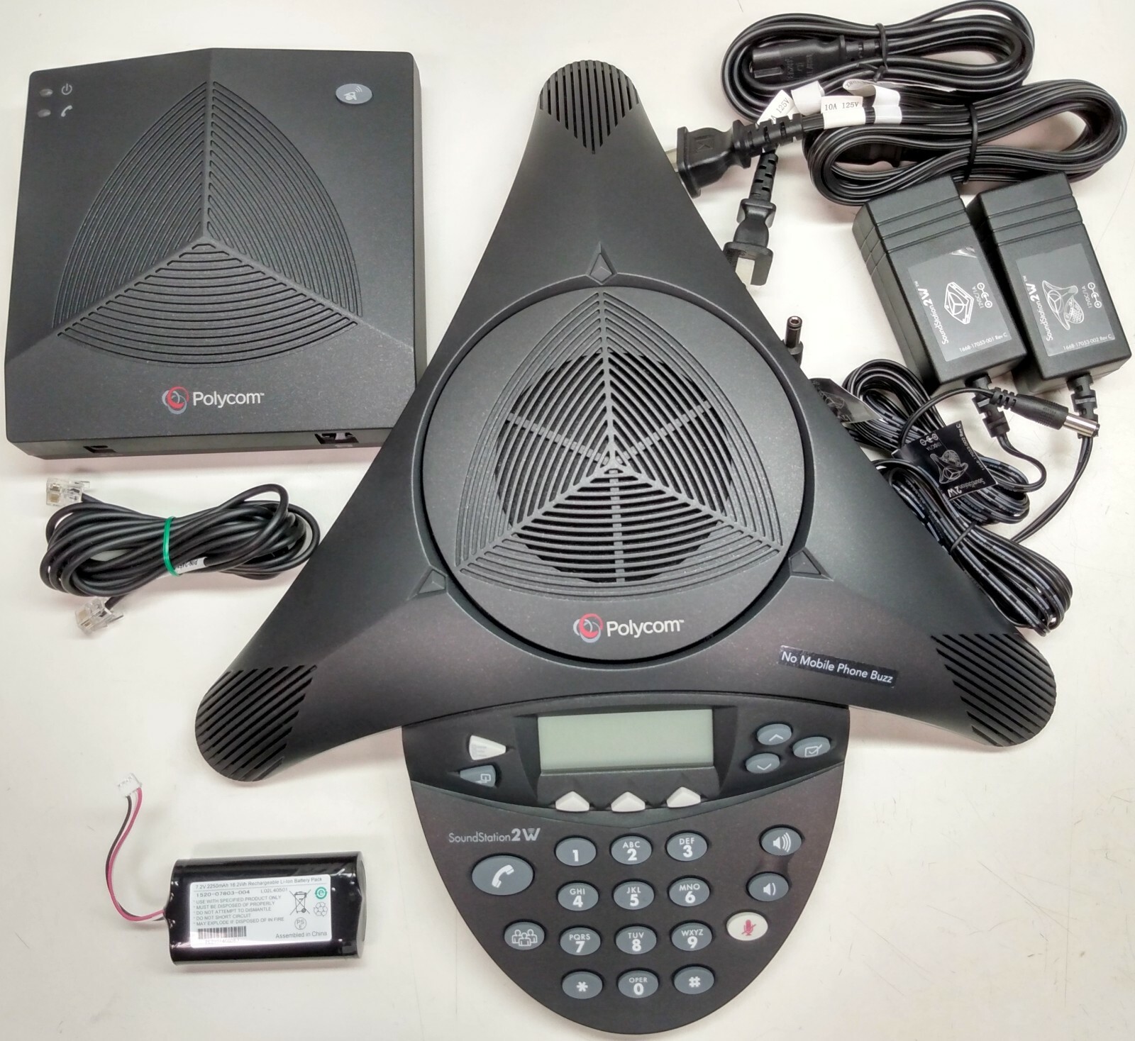 Polycom SoundStation 2W 1.9 GHz DECT 6.0 Wireless Conference 2201-67880 ...