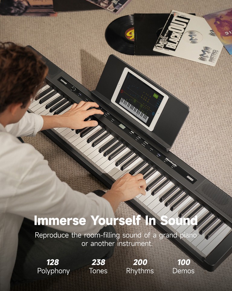 🎹 Donner DEP-16 Digital Piano 88 Weighted Key With Pedal 238 Tone 128 Polyphony | eBay