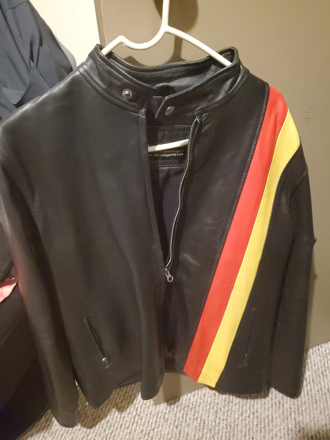 Cyclops X-Men Leather Jacket Racing Stripe Scott Summ… - Gem