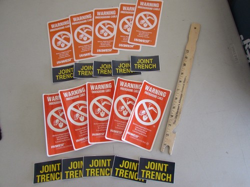 Bell System Warning Underground Cable Sticker for Buried Cable ...