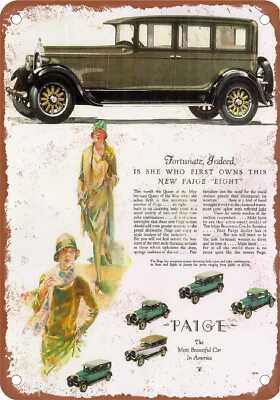 METAL SIGN - 1927 Paige Vintage Ad 01 - Old Retro Rusty Look | eBay