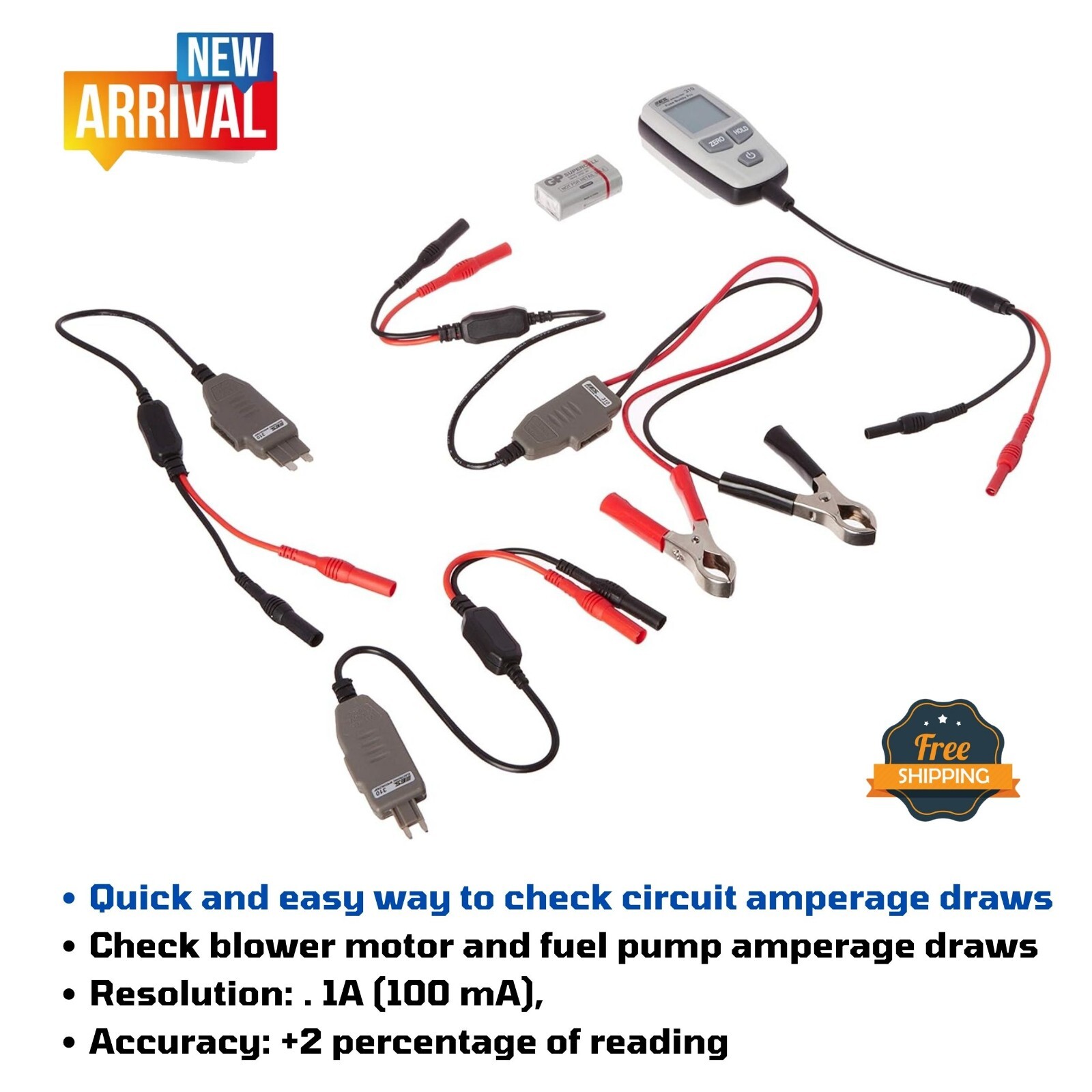 Fuse Amperage Test Tool for Checking Circuit Amperage/Current Parasitic ...