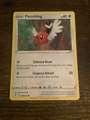 Fletchling 138/203 Evolving Skies Pokemon Card L9287* | eBay