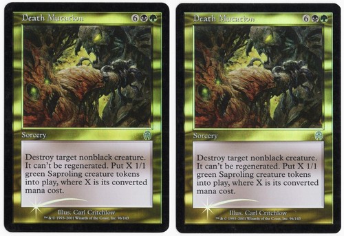 Death Mutation x2 2x 2001 Apocalypse FOIL Multi-Color Unc Sorcery MTG ...
