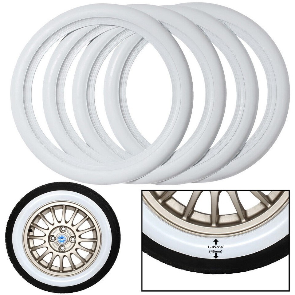 16" White Wall Tire Trim Set 4x – Sidewall Inserts by Omega Portawall ...