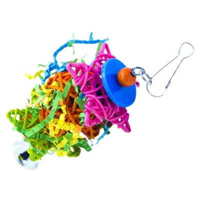 Bird Biting Toy Hanging Parrot Bite Plaything Colorful Chewing Toys ...