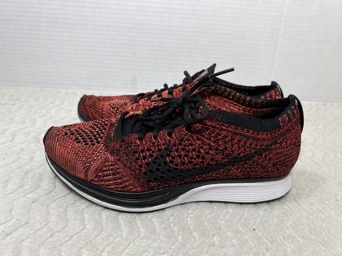 Nike Flyknit Racer Fire Rooster Red Men5 Women’s 7.5 Athletic Shoes ...