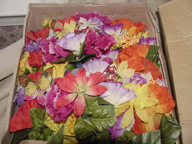 12 - Teters Butterfly Bouquet A30151 18" Assortment of 3 Silk Flowers ...