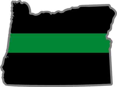 4" Oregon OR State Thin Green Line Military Ranger Federal Agent Decal ...