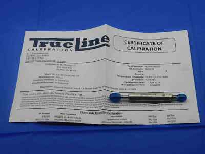 CERTIFIED 12 24 UNC 2B THREAD PLUG GAGE #12 .216 GO NO GO PD'S = .1889 ...