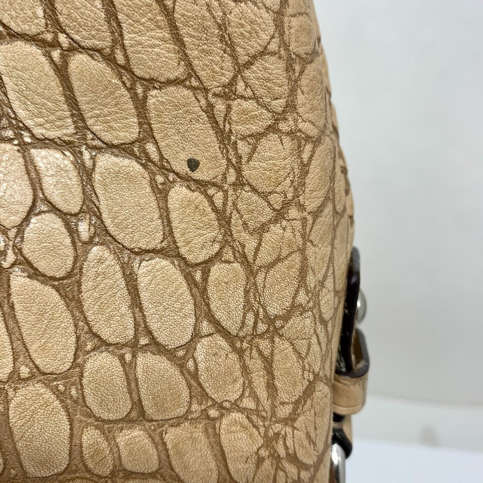 COACH Ashley F17661 Croc Embossed Leather Carry All Tote Bag Purse ...