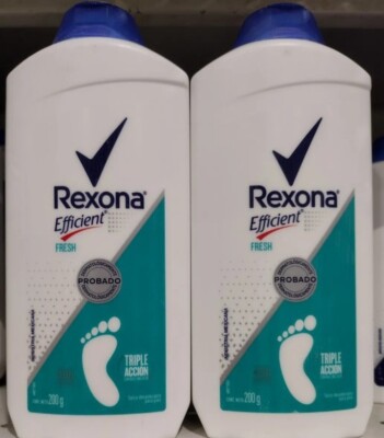 2X REXONA EFFICIENT FRESH TALCO PARA PIES / FOOT TALCUM POWDER - 2 DE ...