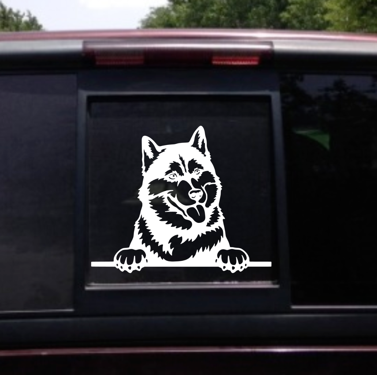 Peeking Siberian Husky Decal Dog Car Truck Door Window Sticker 22 ...