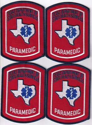 4 Texas PARAMEDIC patches TX EMS State Health Services | eBay