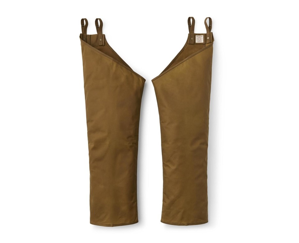 Filson Single Tin Chaps Husky Fit 20232835 Dark Tan Khaki Waxed Cotton ...