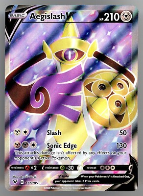 Pokémon TCG Aegislash V Vivid Voltage 177/185 Holo Full Art 2020 | eBay