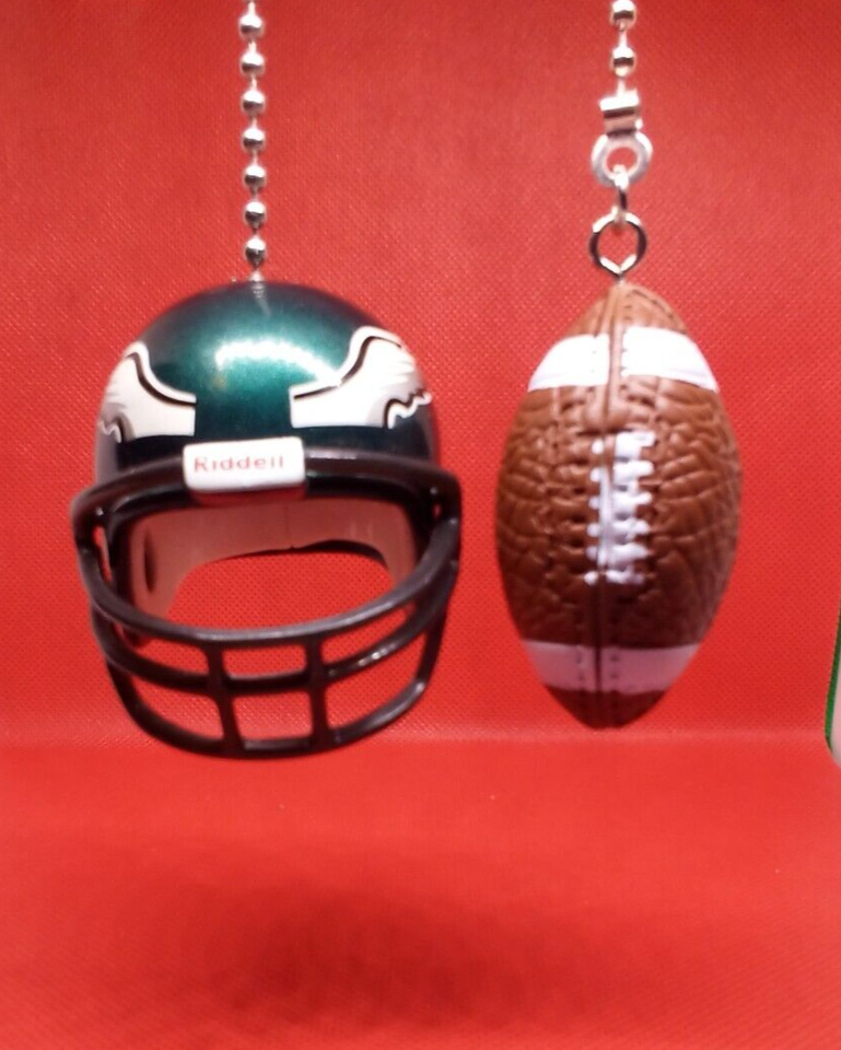 PHILADELPHIA EAGLES HELMET AND FOOTBALL CEILING FAN PULL CHAIN SET | eBay