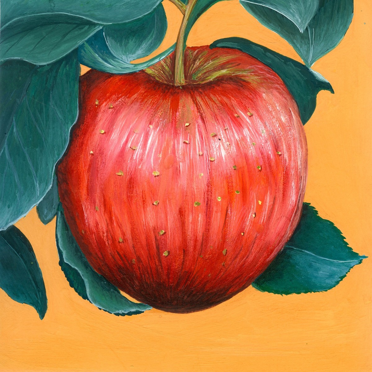 Apple Fruit Painting RED APPLE ON BRANCH Easy How To Paint Watercolor