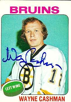 Wayne Cashman autographed Hockey Card (Boston Bruins) 1975 Topps #63 | eBay
