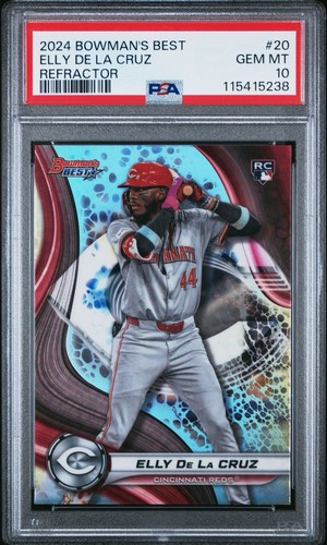 2024 Bowman’s Best Elly De La Cruz Refractor Rookie Card RC PSA 10 GM ...
