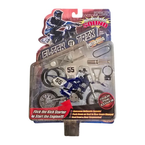 VTG 2000 Flick Trix Motocross Diecast #55 Yamaha Dirt Bike New NO SOUND ...