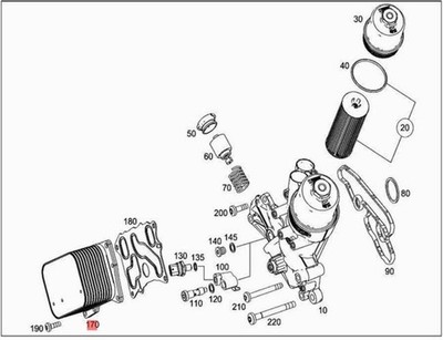 Genuine MERCEDES Oil cooler 2781880401 | eBay