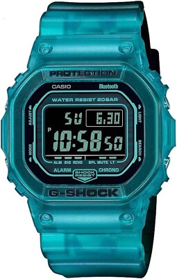 CASIO G-SHOCK DW-B5600G-2JF Turquoise Blue Skeleton Gradation Bluetooth ...