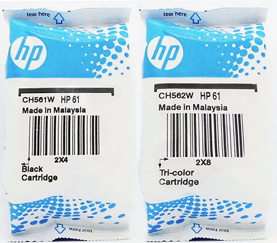 HP 61 Black / 61 Color Combo Ink Cartridge CH561WN/CH562WN Genuine | eBay