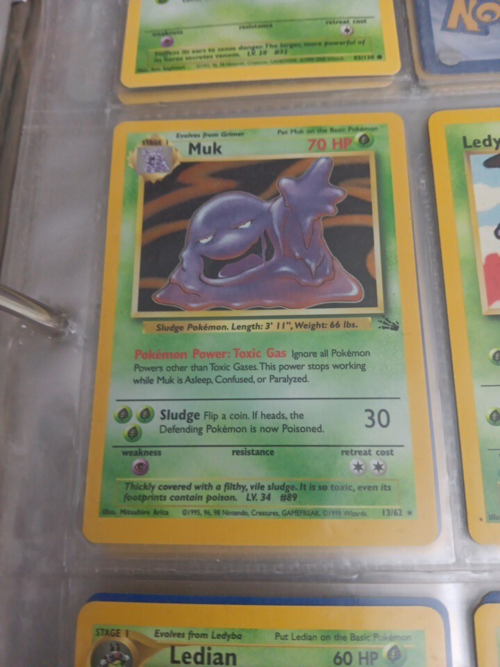 Pokémon TCG Muk Fossil 13/62 Holo Unlimited Holo Rare | eBay