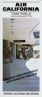 Air California Timetable September 5, 1979 = | eBay
