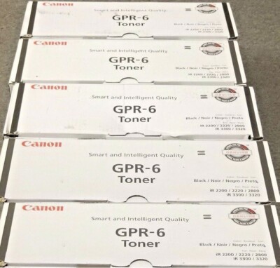 5 Genuine Factory Sealed Canon GPR-6 Black Toner Cartridges GPR6 | eBay