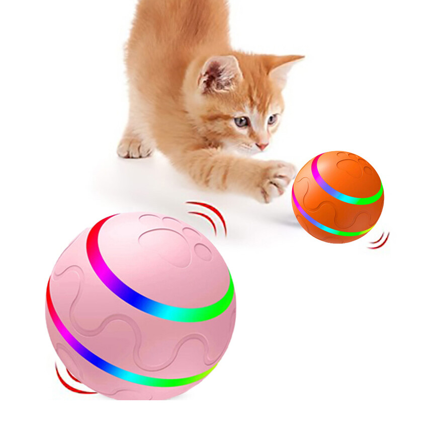 Pet New Cat Wicked Ball Toy Intelligent Ball USB Cat Toys Self Rotating ...
