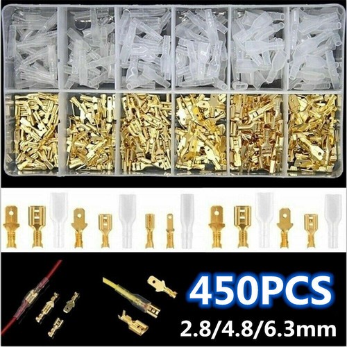 450X Assortment Male Female Spade Crimp Terminals Electrical Wire ...