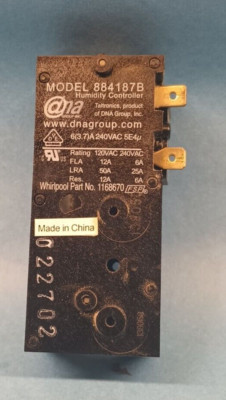 Whirlpool WP1168670 1168670 Dehumidifier Humidistat Control 884187b ...
