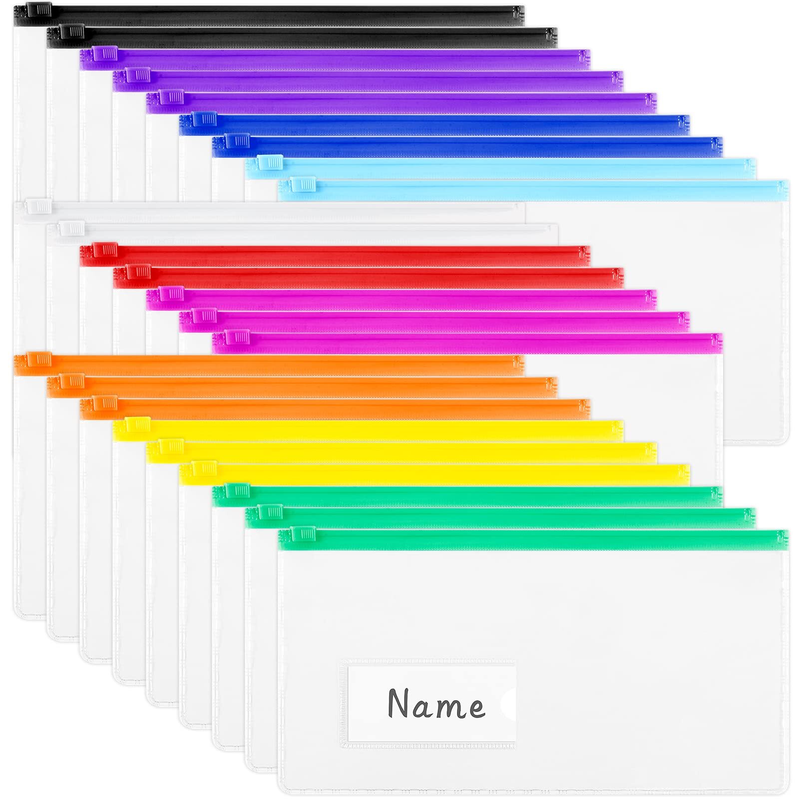 24 pcs Poly Zip Envelope Clear Plastic Envelope Reusable Envelopes 9x4 ...