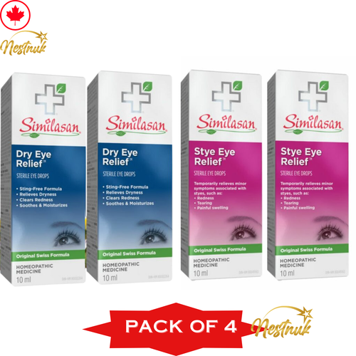 Similasan Dry & Stye Eye Relief Drops | 10mL | 4 Pack Bundle | Fresh ...